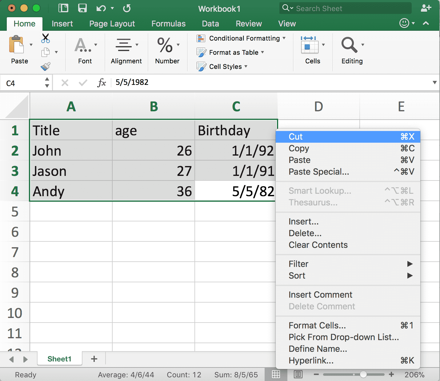 Transform Excel to Evernote table - EverTool